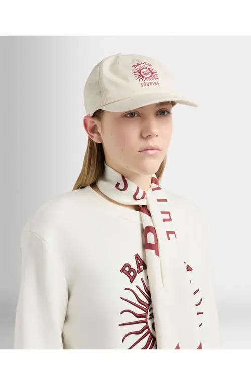 Bally Baseball Hat In Cotton With The Sourire - White