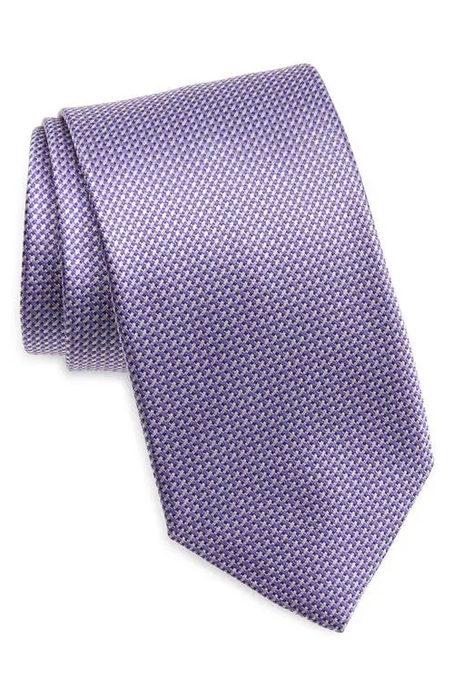 David Donahue Jacquard Silk Neck Tie - Lilac