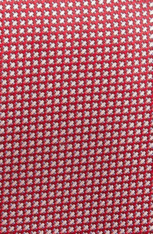 David Donahue Jacquard Silk Neck Tie - Red