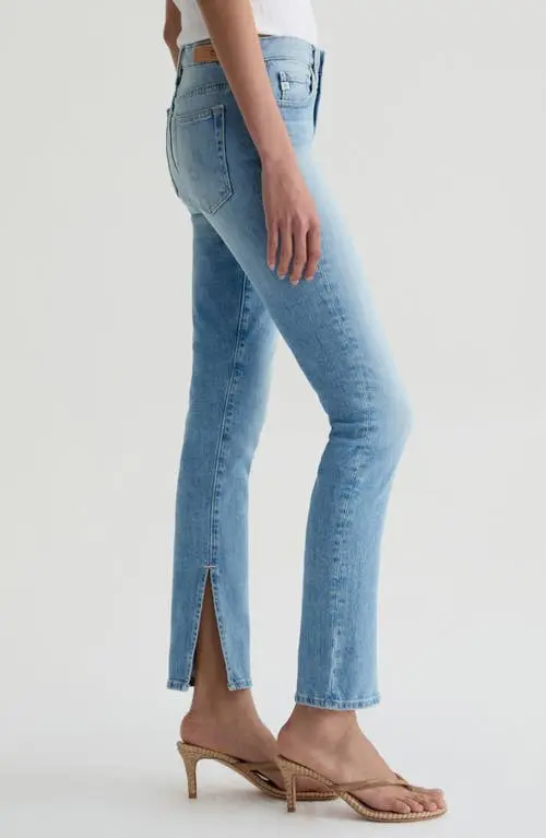 Ag Prima Split Hem Low Rise Cigarette Jeans