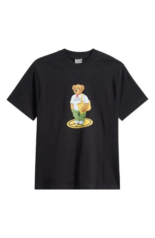 MARKET Stand For Peace Bear Graphic T-shirt - Black
