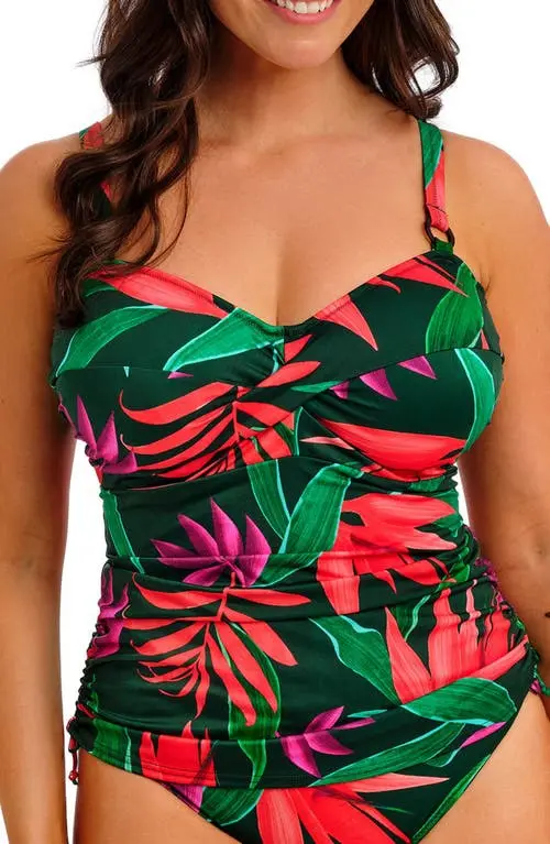 Fantasie Pichola Underwire Twist Front Tankini Top - Mangrove