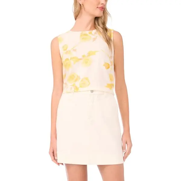 Vince Camuto Printed Sleeveless Top