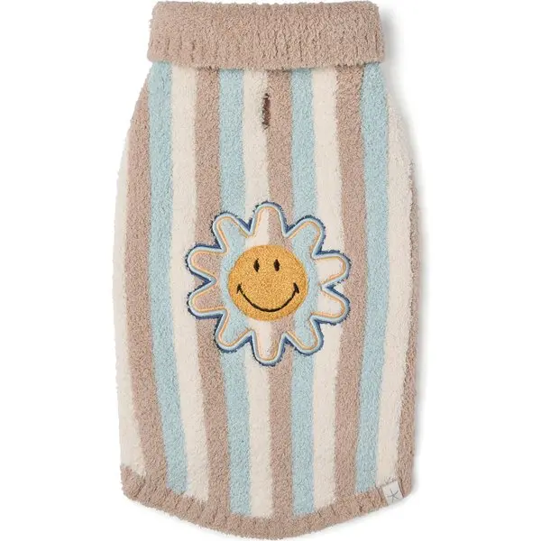 Barefoot Dreams Cozychic™ Smiley Stripe Dog Sweater - Mint Multi