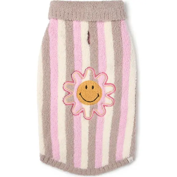 Barefoot Dreams Cozychic™ Smiley Stripe Dog Sweater - Pink Multi