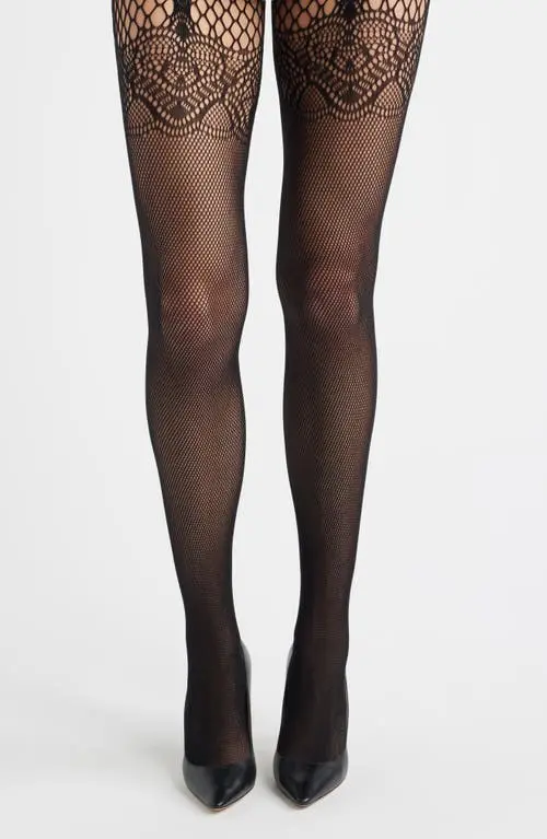 HIGH HEEL JUNGLE Suspend Reality Mesh Tights - Black