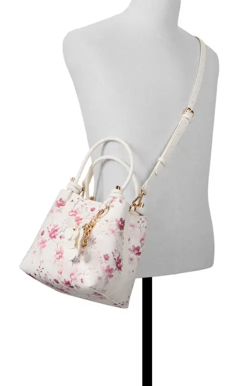 Aldo Faux Leather Satchel With Floral Print