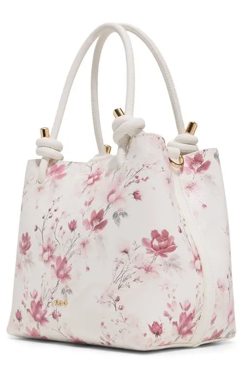 Aldo Faux Leather Satchel With Floral Print