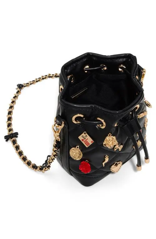 Aldo Diamond Quilted Faux Leather Bucket Bag