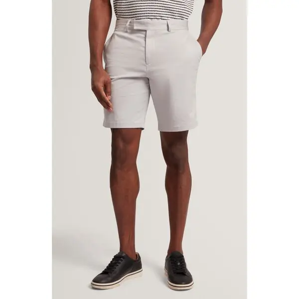 Ted Baker London Loweton Slim Fit Stretch Cotton Chino Shorts - Lt-grey