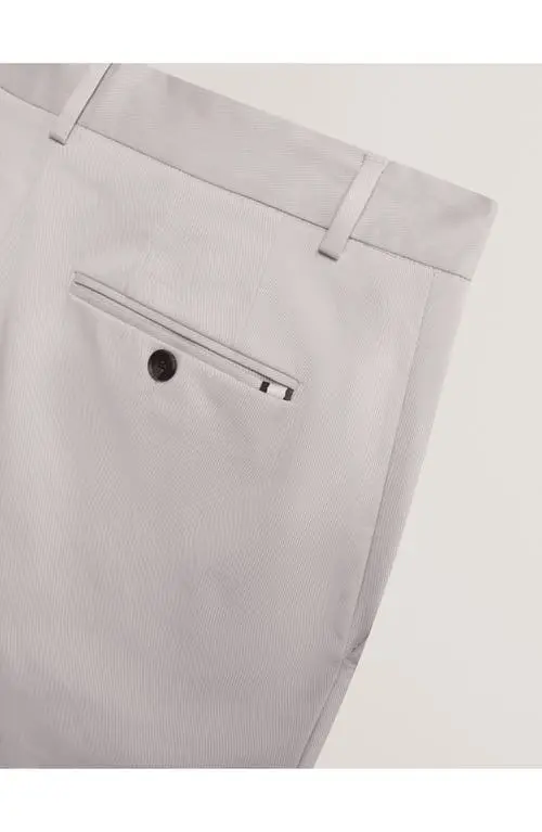 Ted Baker London Slim-fit Stretch-cotton Chino Shorts - Lt-grey