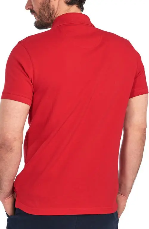 Barbour Regular Fit Tartan Piqué Polo - Ruby