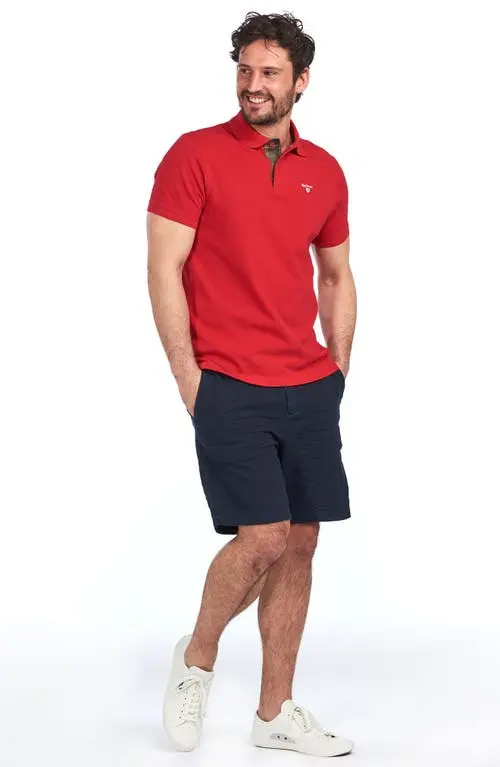 Barbour Regular Fit Tartan Piqué Polo - Ruby