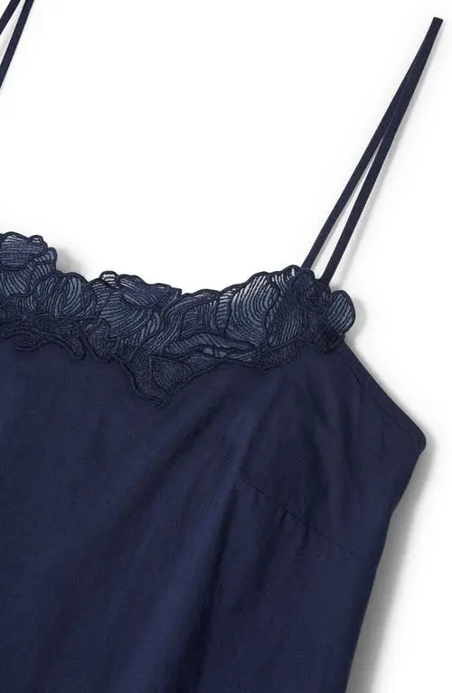PETITE PLUME Voile Fleur Cotton Slip Nightgown