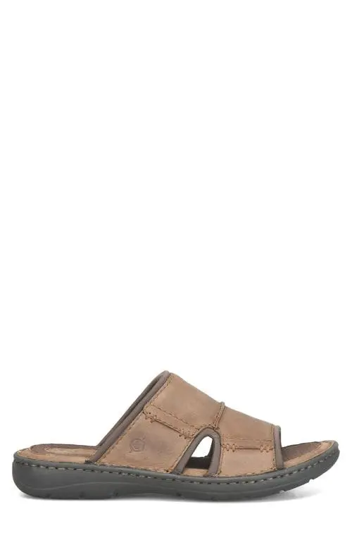 BØRN Maldon Slide Sandal - Light Brown Nubuck