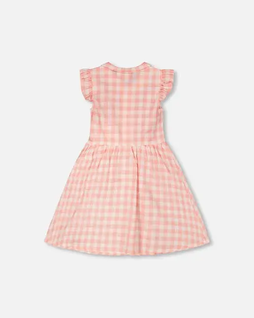 DEUX PAR DEUX Classic Sleeveless Gingham Button Down Dress - Pink Gingham