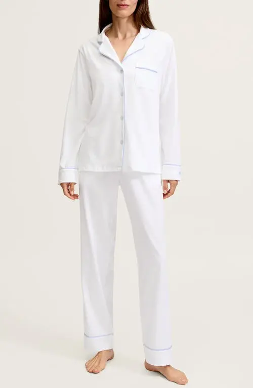 PETITE PLUME Pima Cotton Pajamas - White