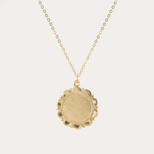 OUTOFOFFICE 14k Filled Minimal Flower Chain Necklace