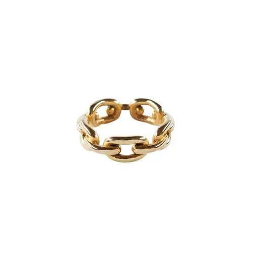 OUTOFOFFICE Chain Band Layering Ring - Gold