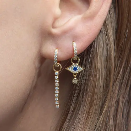 OUTOFOFFICE Multi Pavé Earring Charm - Gold
