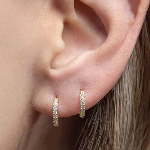 OUTOFOFFICE Eight Mm Huggie Hoop Earring