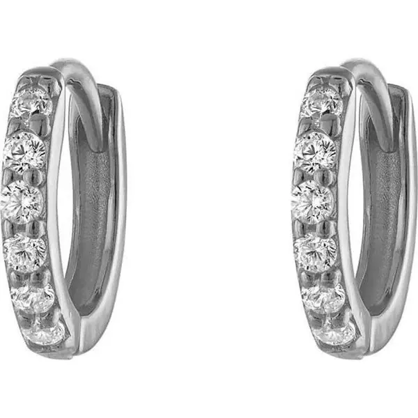 OUTOFOFFICE Sterling 7mm Huggie Hoop Earrings - Silver