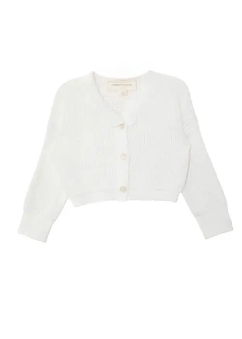 MABEL + HONEY Monica Sweater Long Sleeve Sweater - White