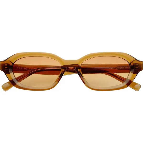 FREYRS EYEWEAR Tokyo Small Rectangular Sunglasses - Crystal Brown