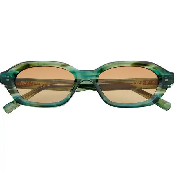 FREYRS EYEWEAR Tokyo Small Rectangular Sunglasses - Emerald