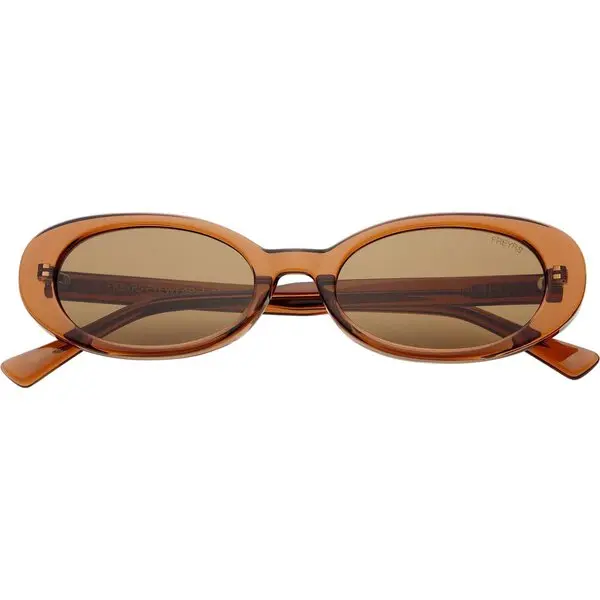 FREYRS EYEWEAR Mimi Small Oval Sunglasses - Brown/green/tortoise/brown