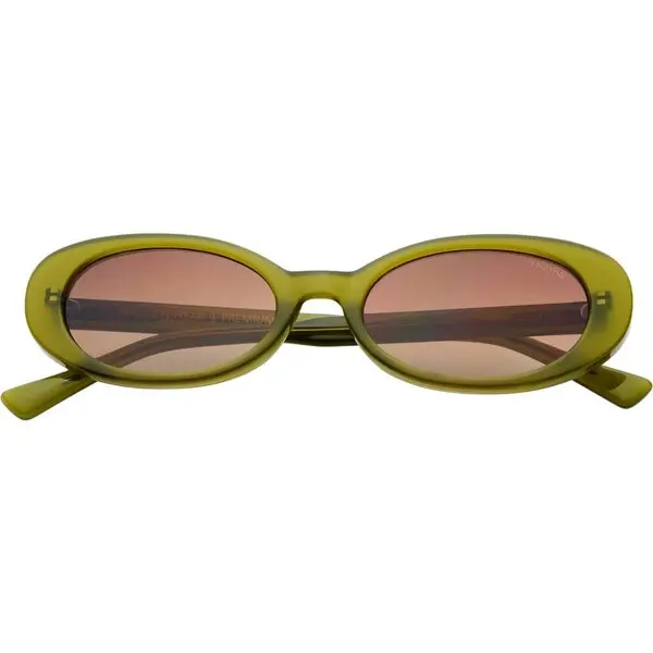 FREYRS EYEWEAR Mimi Small Oval Sunglasses - Olive
