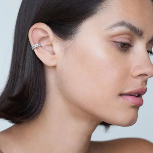 OUTOFOFFICE Double Pavé Ear Cuff