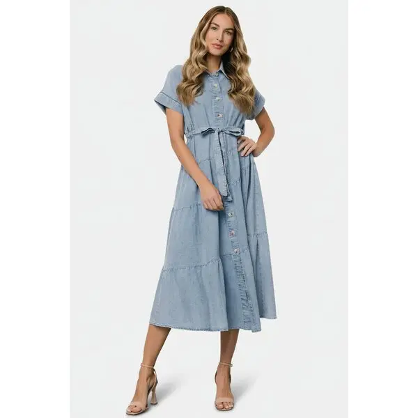 BALTIC BORN Logan Button Up Dress - Denim