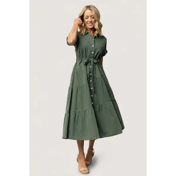 BALTIC BØRN Button-up Maxi Dress - Green