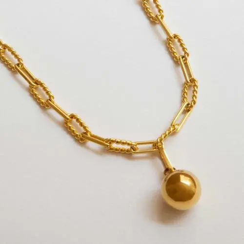 OUTOFOFFICE Round Sun Ball Pendant Necklace