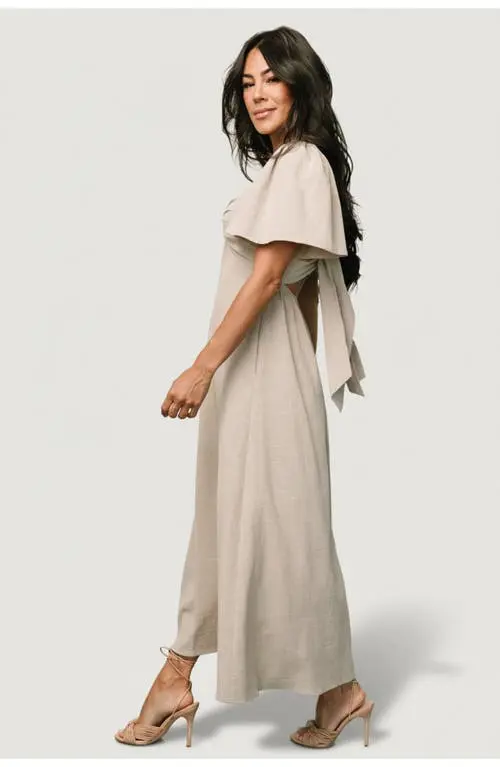 BALTIC BØRN Indie Back Tie Dress - Oatmeal
