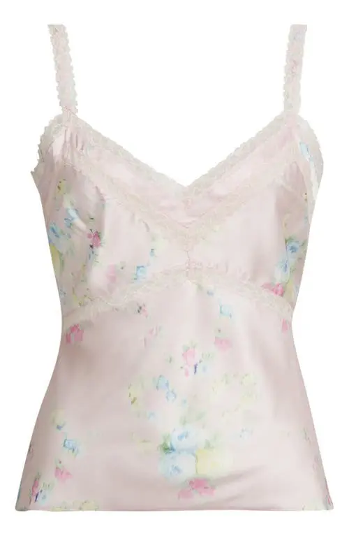 LoveShackFancy Lirena Floral Satin Top