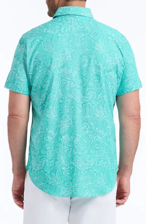 Robert Graham Hudson Short Sleeve Button-up Shirt - Mint