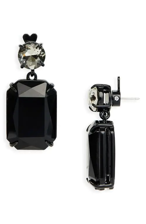 Carolina Herrera Riviere Crystal Drop Earrings - Black