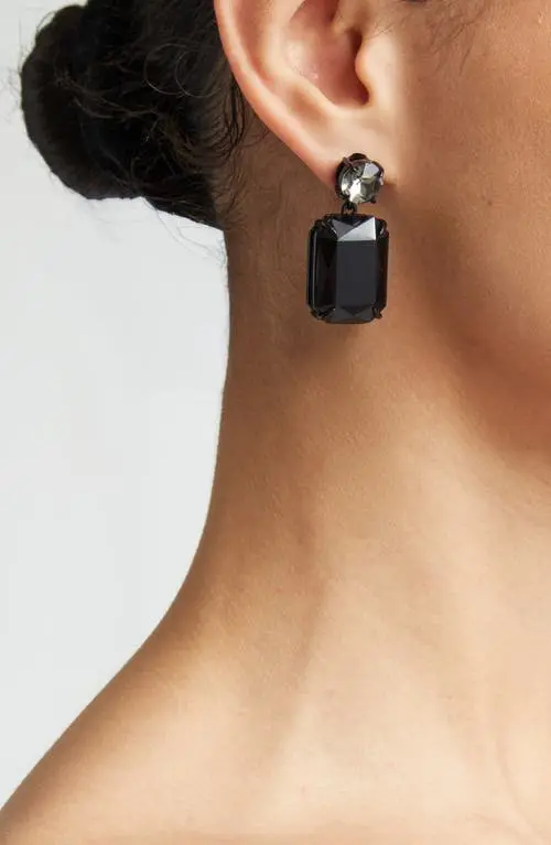 Carolina Herrera Riviere Crystal Drop Earrings - Black