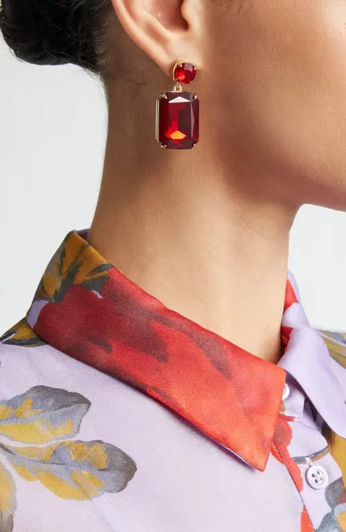 Carolina Herrera Riviere Crystal Drop Earrings
