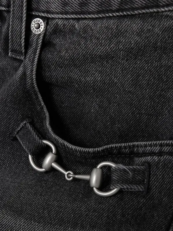 Gucci Horsebit-detailed Low-rise Bootcut Jeans