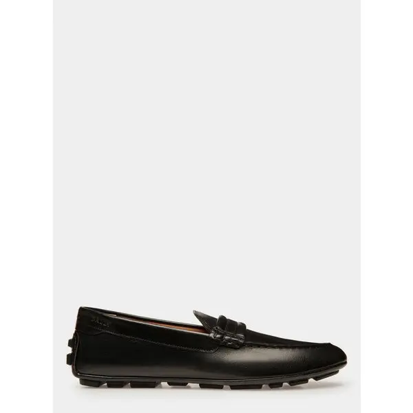 Bally Kerbs Driver In Buffalo Leather - Black
