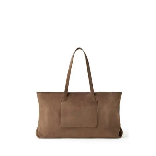 LAMBERT Vegan Suede Tote Bag - Taupe