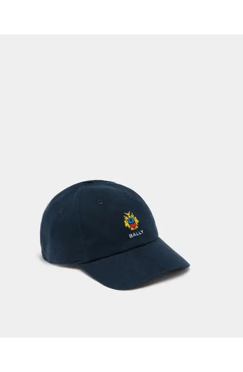 Bally Baseball Hat With Logo In Cotton - Blue