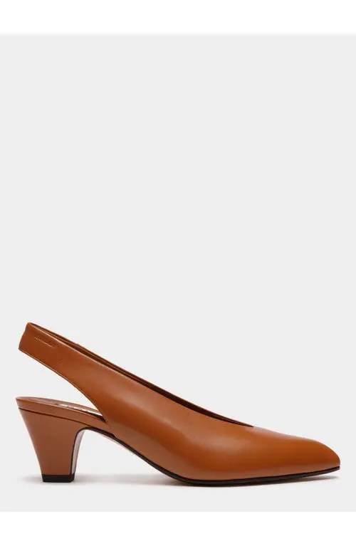 Bally Alva Sling Pump In Leather - Brown