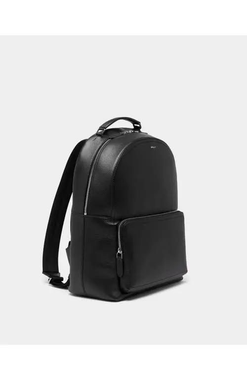 Bally Capitol Backpack In Grained Bovine Leather - Black