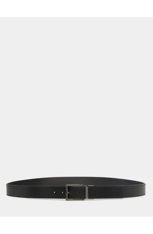 Bally Astory 35mm Reversible And Adjustable Belt In Embossed Calf Leather - Black
