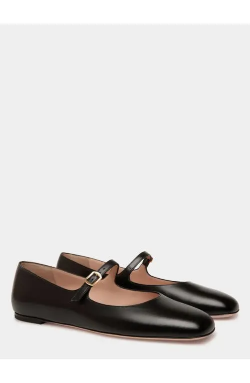 Bally Rina Flat In Calf Leather With Leather Lining