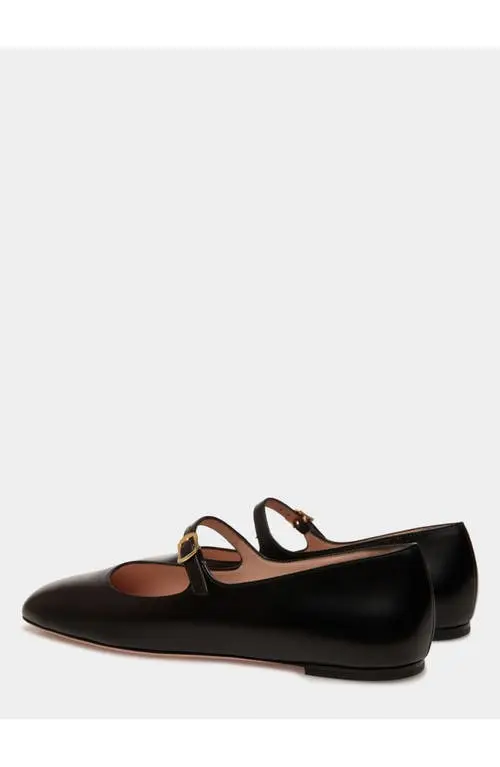 Bally Rina Flat In Calf Leather With Leather Lining